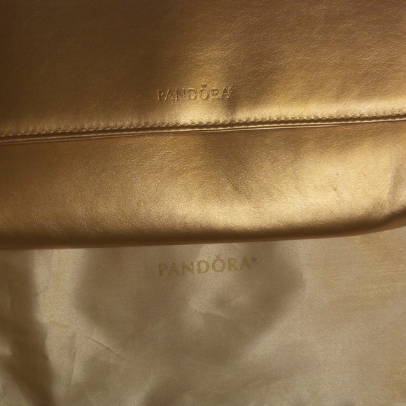 Pandora | Bags | Pandora Clutch Gold Color With Silk Dust Bag | Poshmark